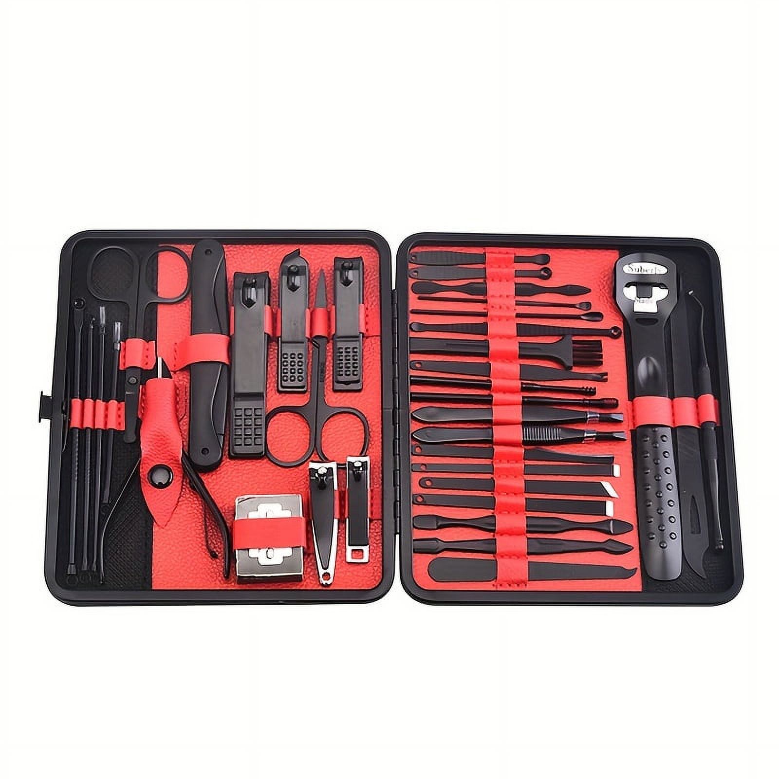 Professional Nail Clippers and Cuticle Nippers Set with Travel Case ...