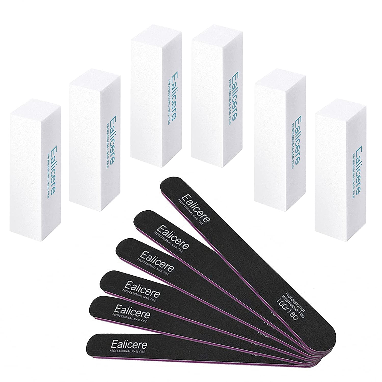 Professional Nail File and Buffer for Acrylic Nails,Fingernail File and ...