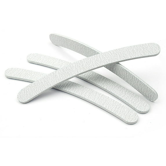 Professional Nail Files for Manicure and Pedicure, 5-Piece Curved ...