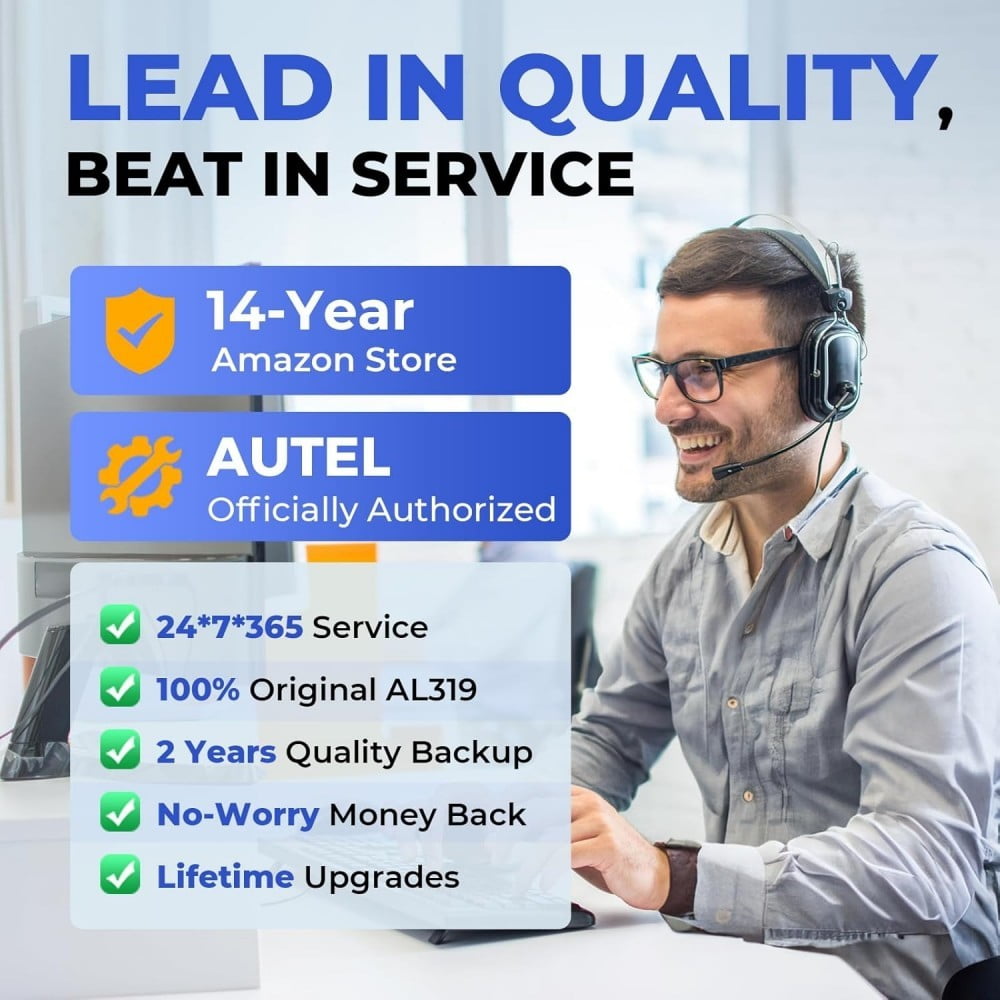 Professional OBD2 Scanner AL319 Code Reader, Enhanced Check and Reset ...