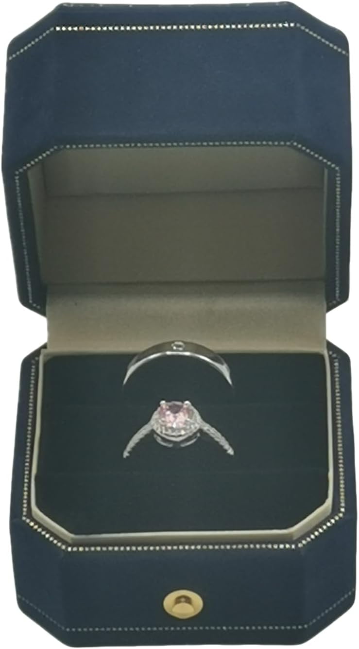 Professional Octagon Velvet Wedding Ring Box for Proposals and ...