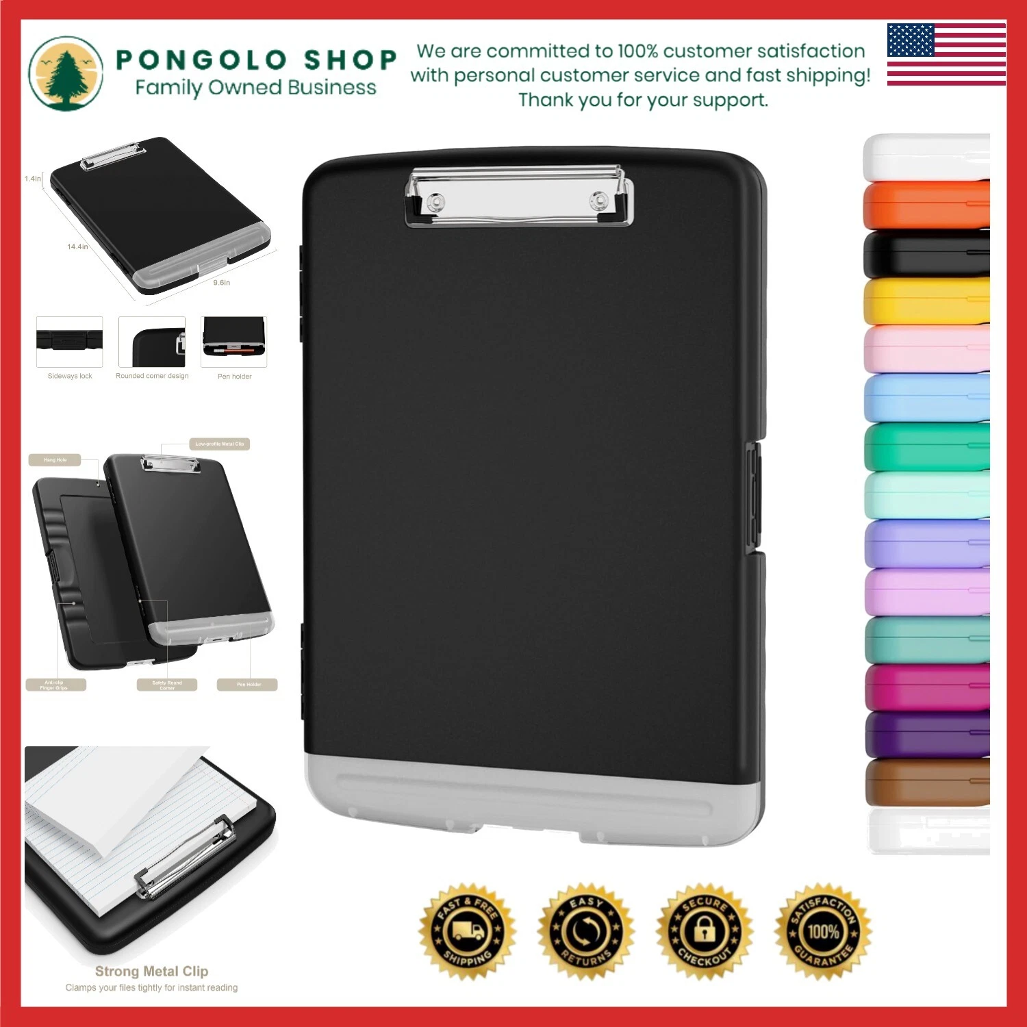 Professional Organizer Clipboard With Built-In Storage And Side-Opening ...