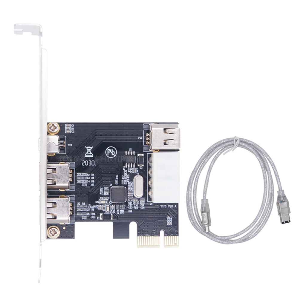 Professional PCIe 4 Port 1394 Expansion Card PCIE to 1394 Adapter ...