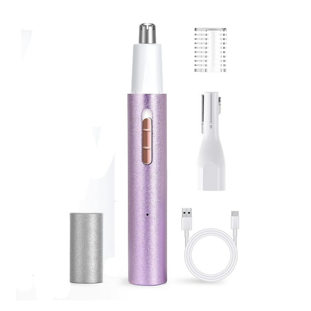Professional Painless Eyebrow & Facial Hair Trimmer, Ear and Nose Hair ...