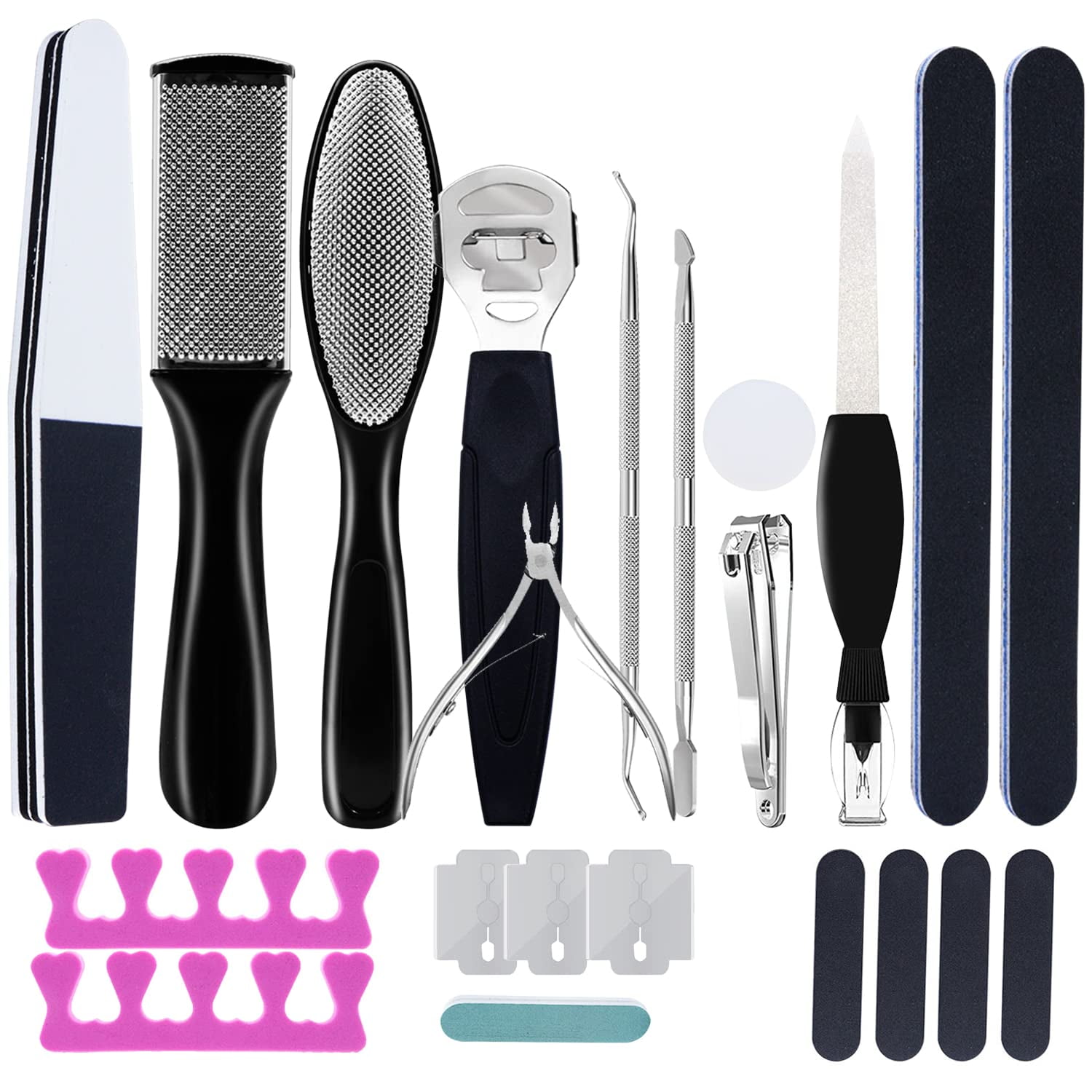 Professional Pedicure Kit, 20 in1 Stainless Steel Foot Care Kit, Foot ...