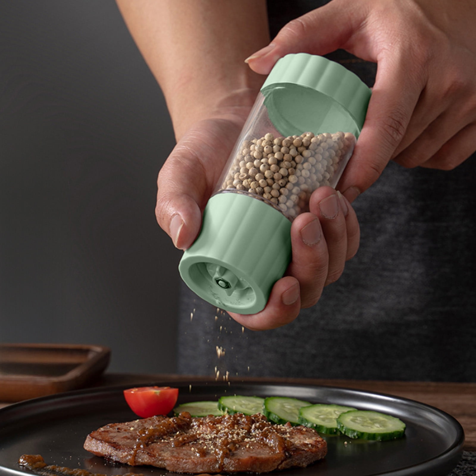 Professional Pepper Grinder, Spice Mill with Cap,Blades and Adjustable ...