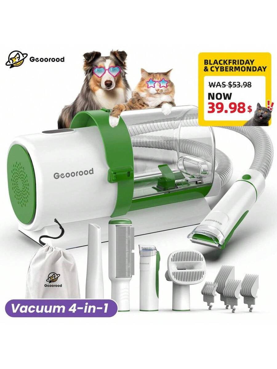 Professional Pet Grooming Vacuum Kit with 2.5L Large Capacity Dust Cup ...