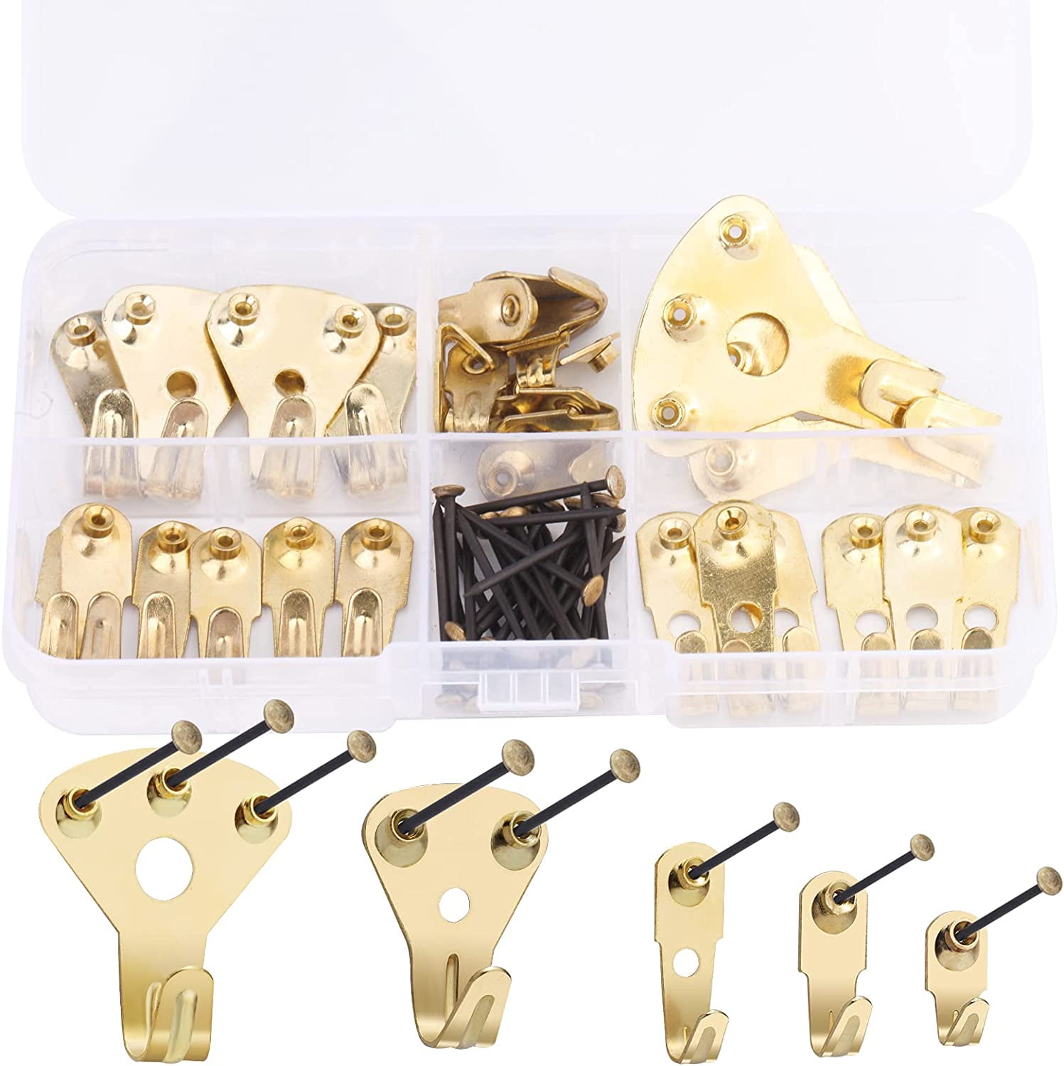 Professional Photo Frame Hooks - Heavy Duty Picture Hanging Kit (64 ...