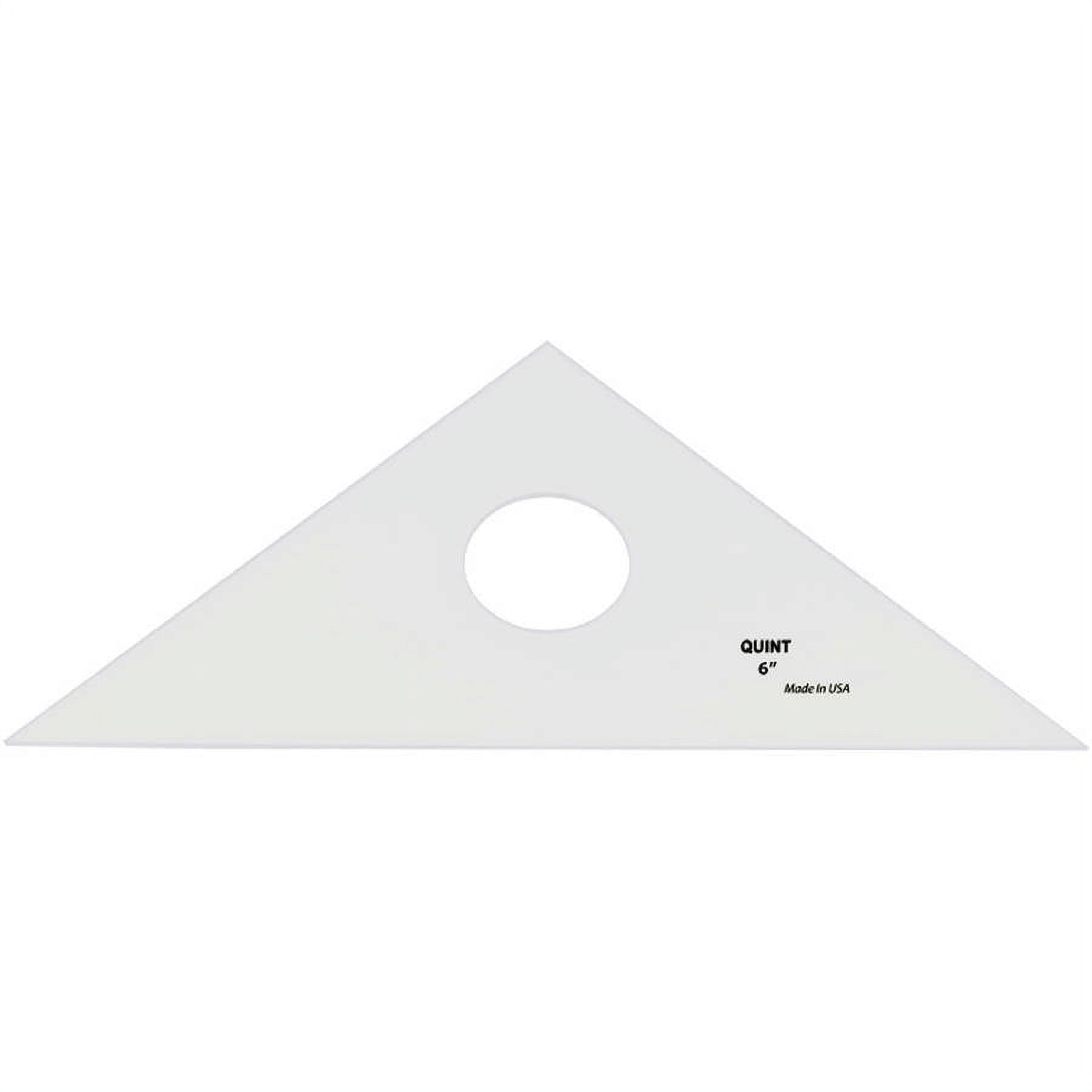 Professional Plain Edge Clear Triangle-45/90-6", Pk 2, Quint Measuring ...