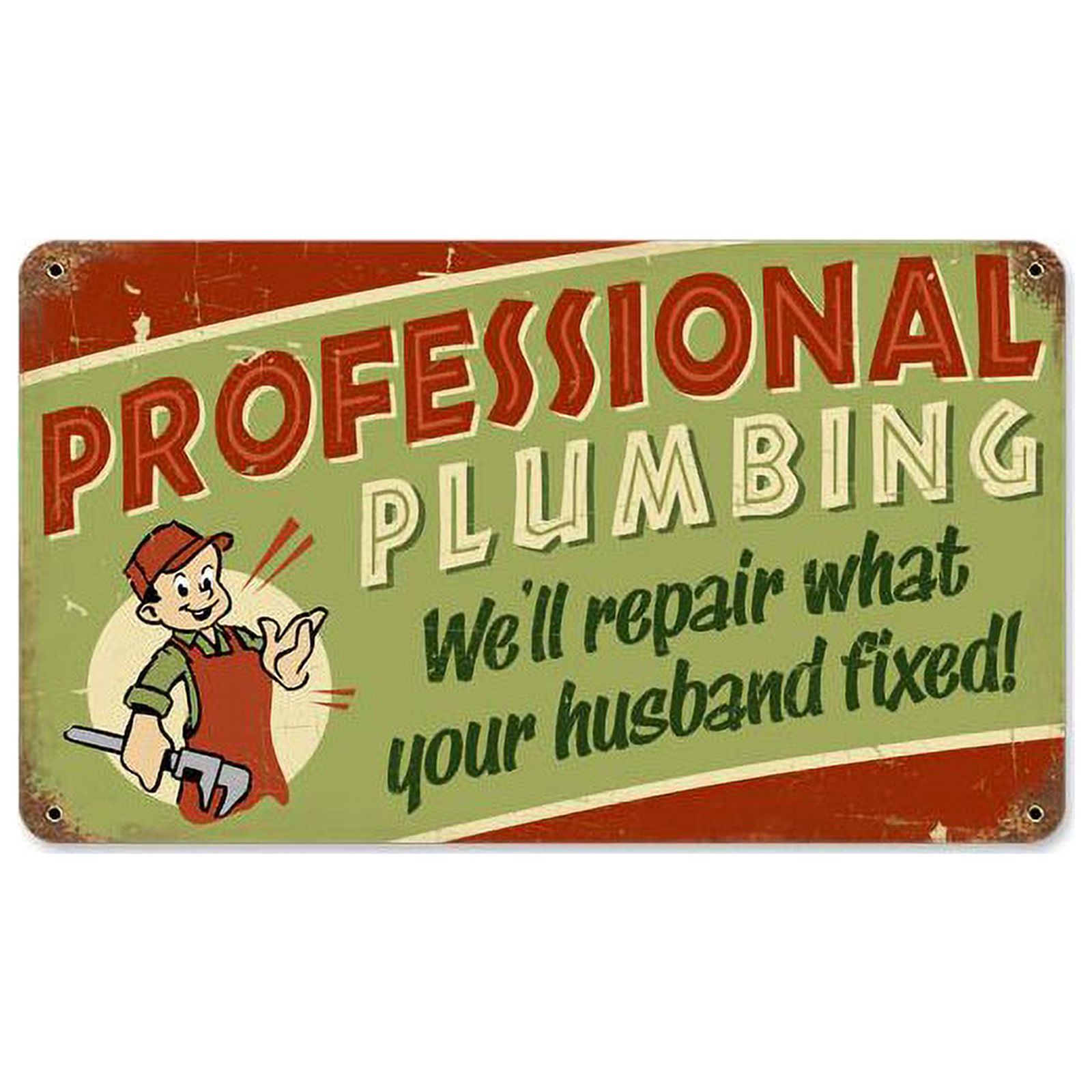 Professional Plumbing Vintage Sign “Made in the USA with heavy gauge ...