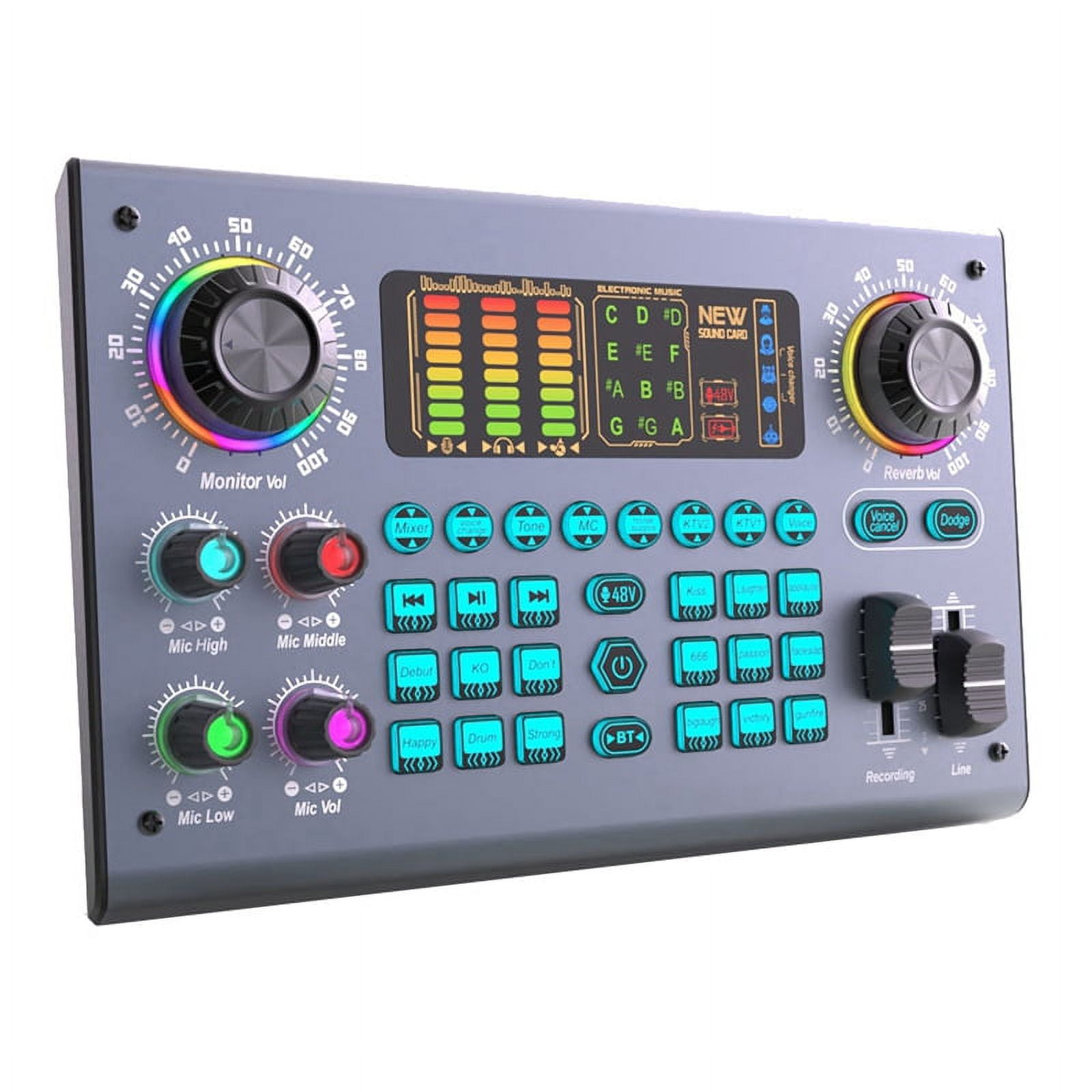 Professional Podcast Live Sound Card DJ Mixer Audio Equipment for PC ...