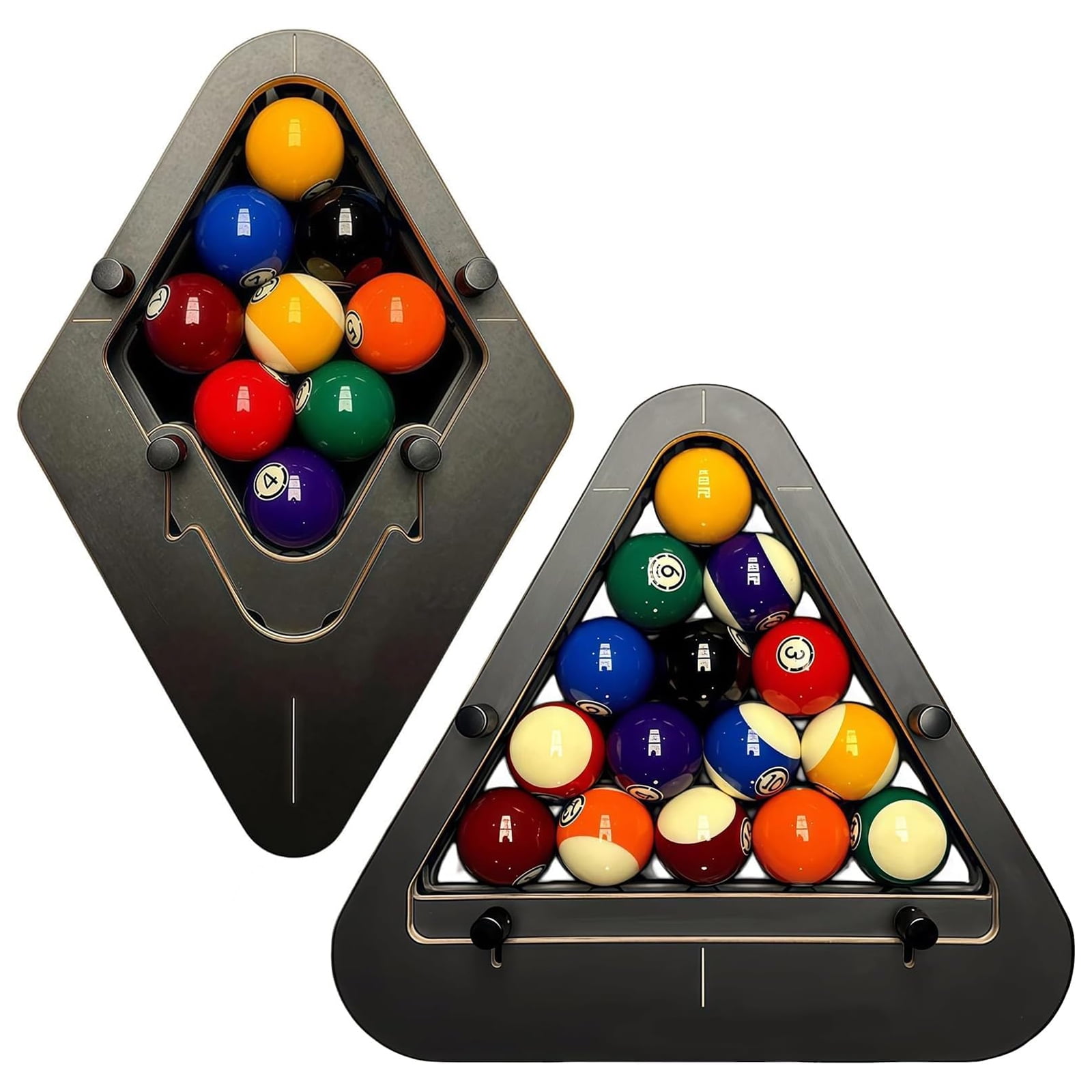 Professional Pool Rack System 8 Ball 9 Ball PRO Triangle Diamond Rack ...