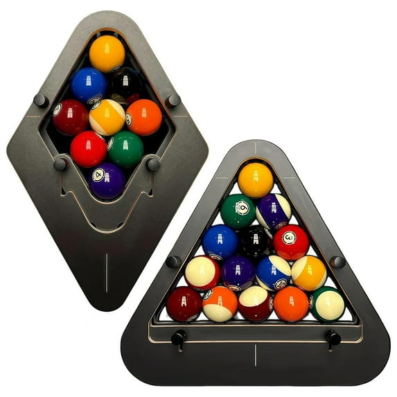 Professional Pool Rack System 8 Ball 9 Ball PRO Triangle Diamond Rack ...