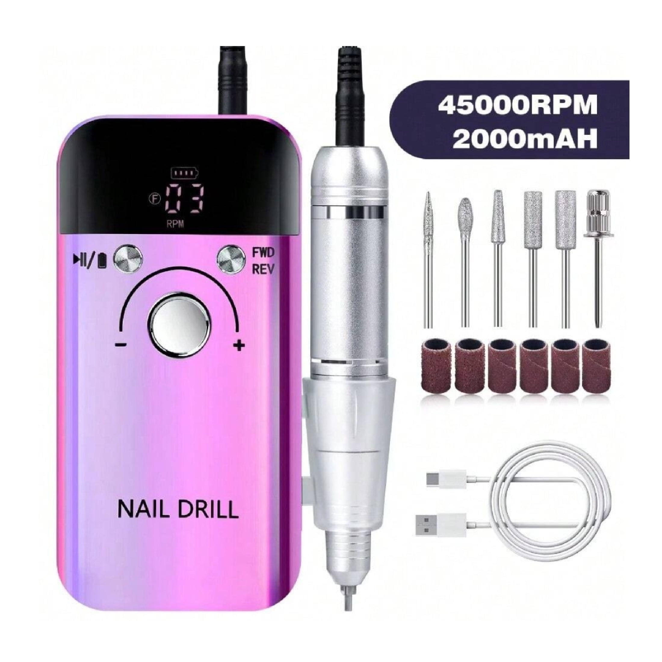 Portable 45000 RPM Nail Drill - Walmart.com