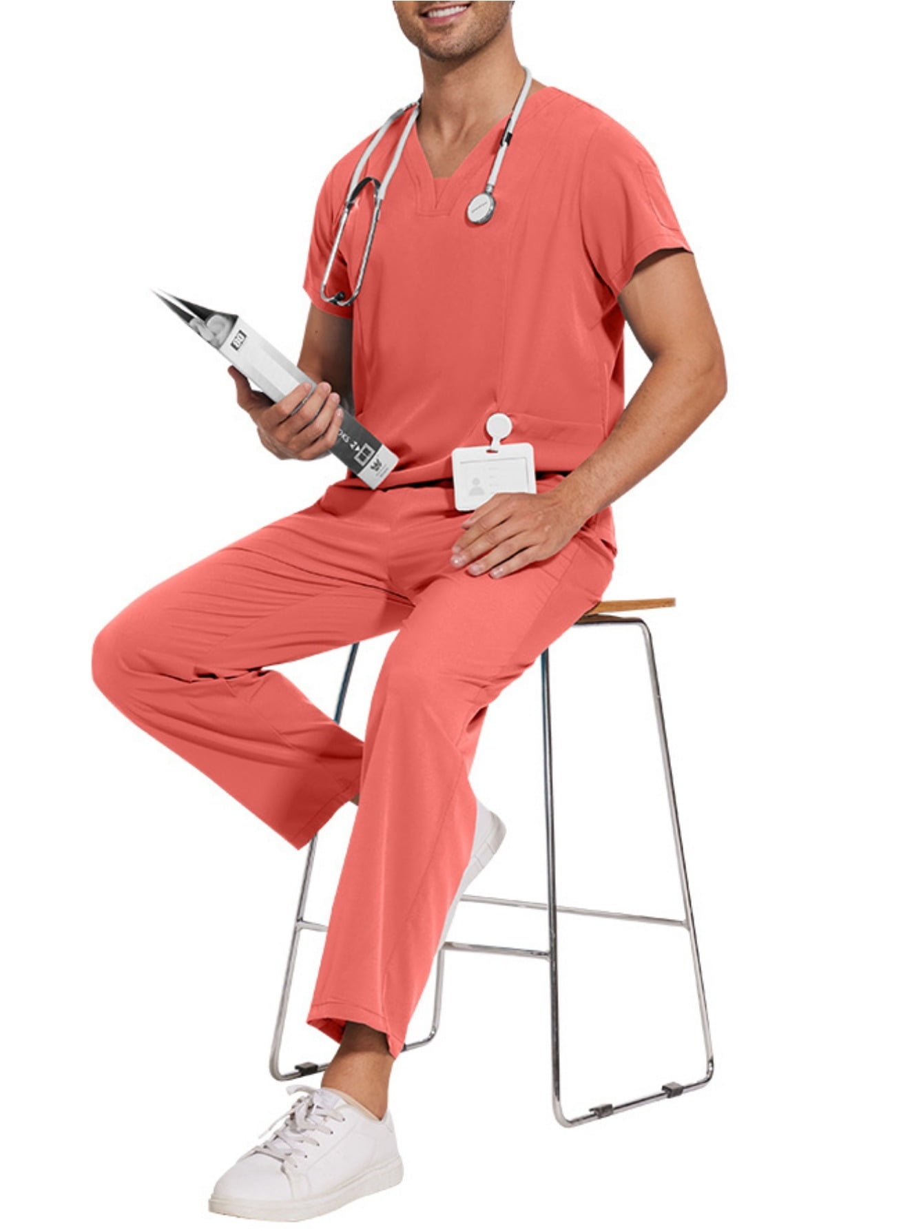 Professional Quick-dry Hospital Nurse Suit V-neck Separable Beauty ...
