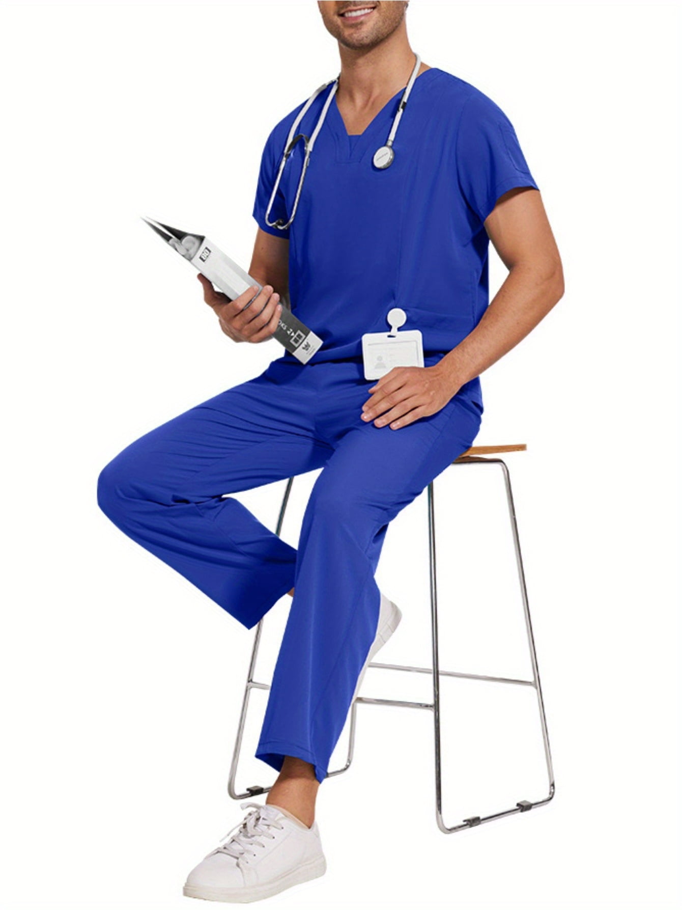 Professional Quick-dry Hospital Nurse Suit V-neck Separable Beauty ...