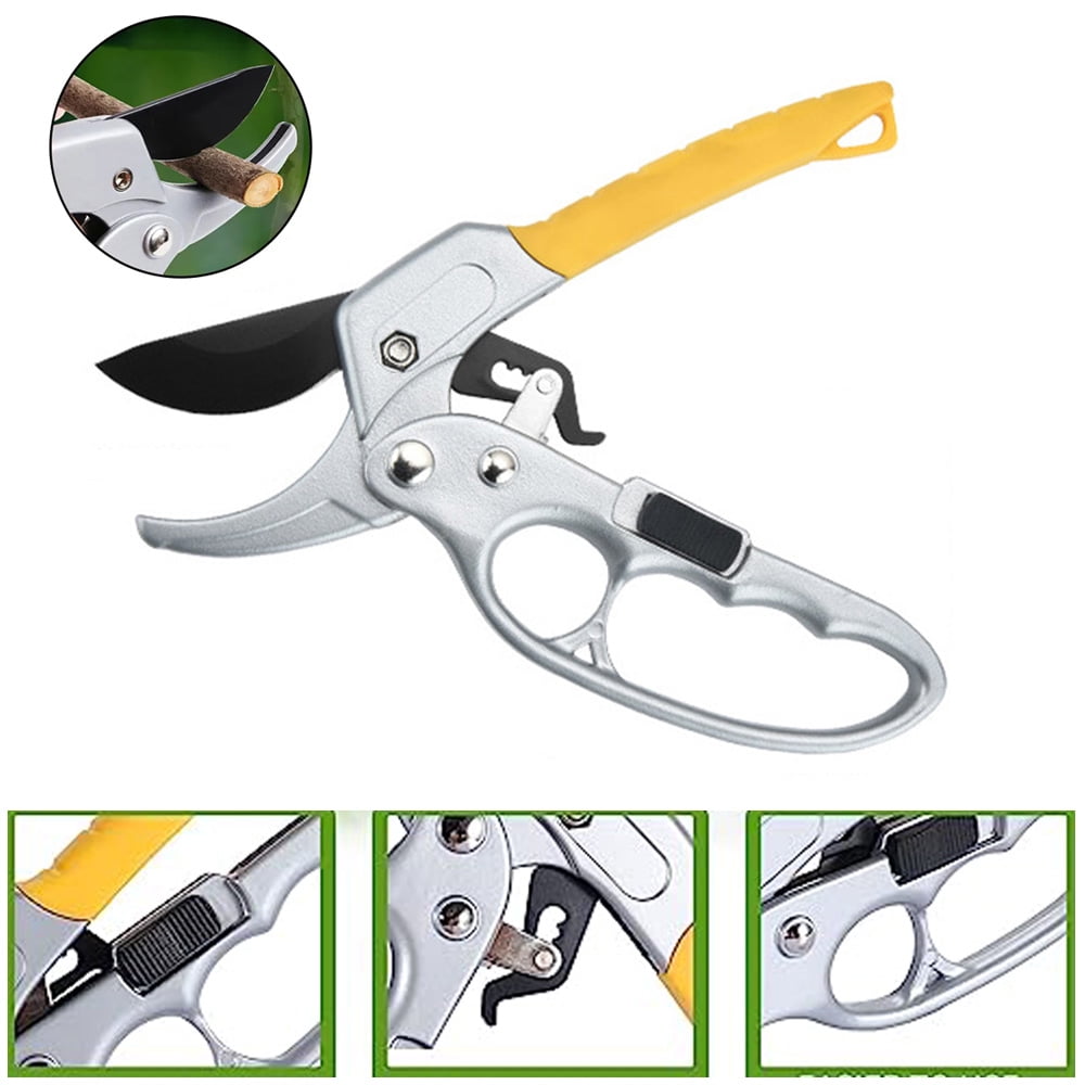 Professional Ratchet Garden Pruning Shears Classic Manual Garden Shears Branch Cutter Easy ...