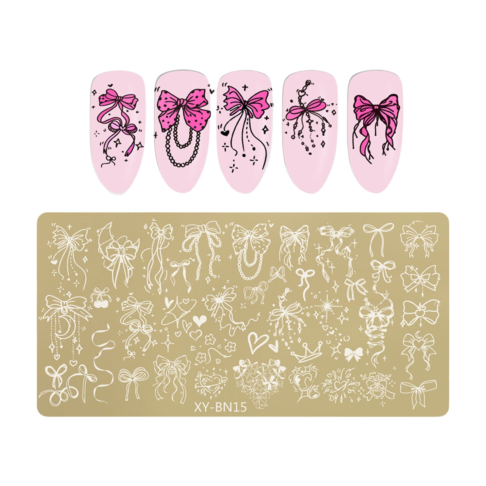 Professional Rectangular Nails Stamp Template Stainless Steel Manicure ...