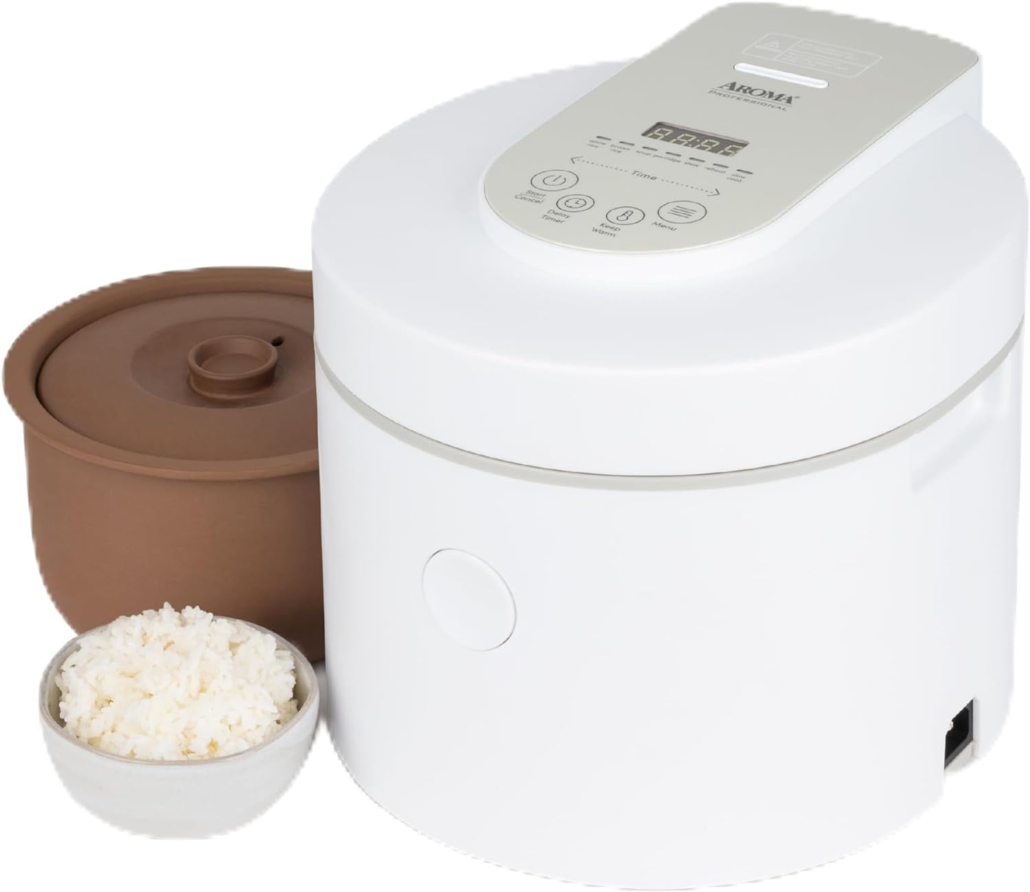 Professional Rice Cooker with Purple Clay Cooking Pot, 6-Cup (Uncooked ...