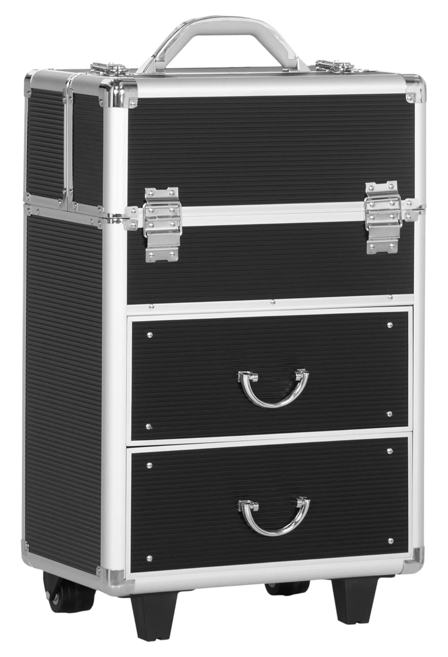 Professional Rolling Full Makeup Travel Train Case, Large Storage ...