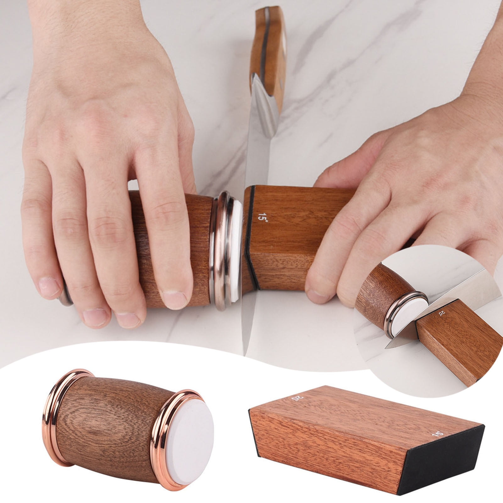 Professional Rolling Knife Sharpener with 15Â°&20Â° Angle Guides ...