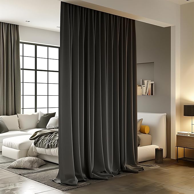 Professional Room Divider Blackout Curtain Ceiling Track Compatible ...