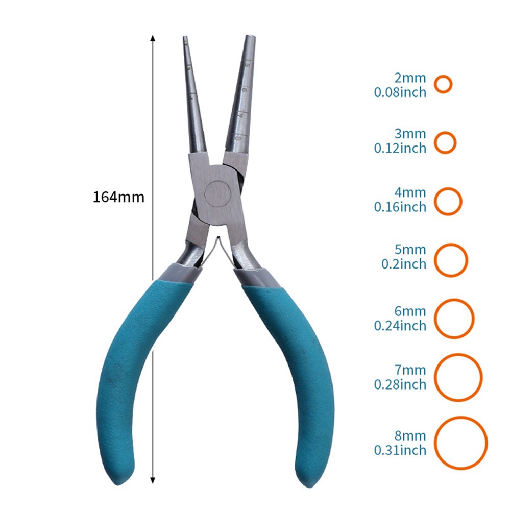 Professional Round Square Wire Winding Pliers with Scale Wire Looping ...