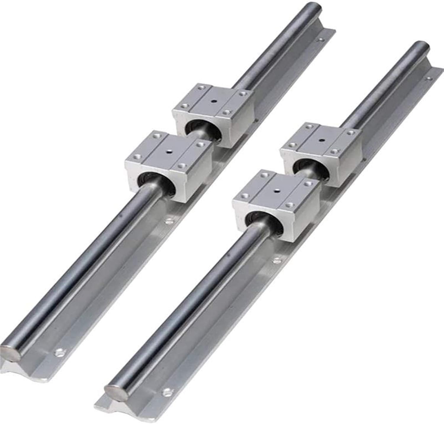 Professional SBR16/12/20mm Rail Length 250-1500mm Linear Guides Linear Shaft Rail Support + 4pcs ...