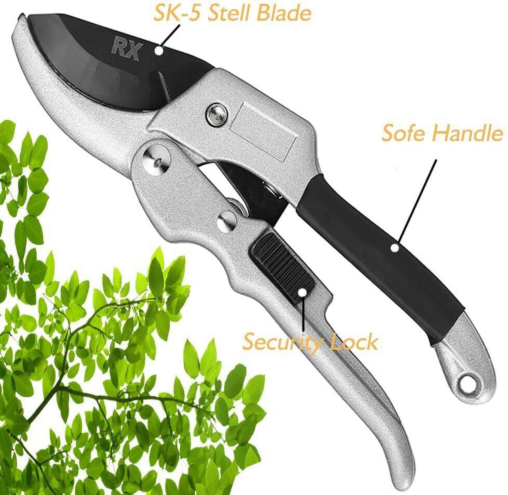 Professional SK-5 Steel Pruning Shears Anvil Hand Pruners, Garden ...