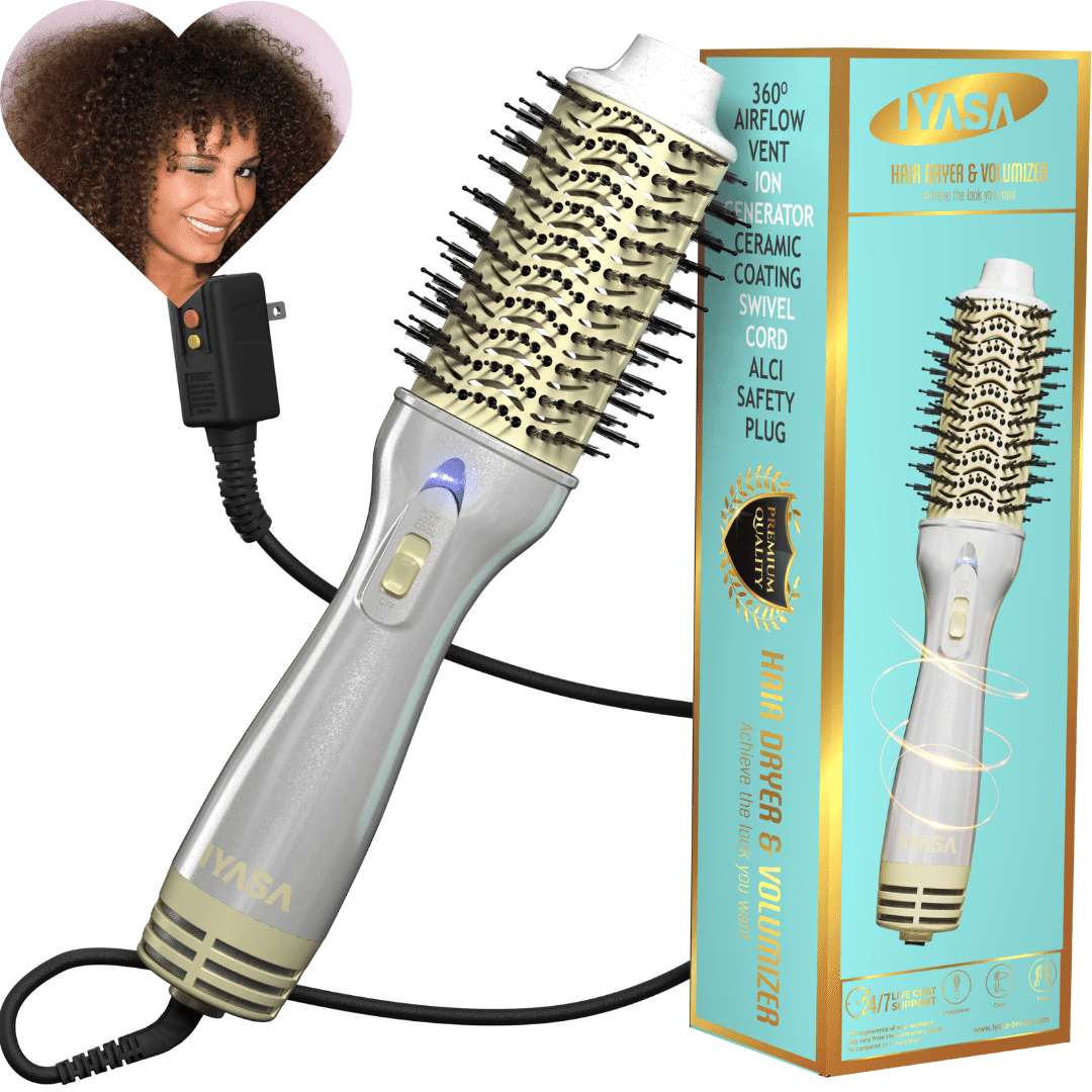Professional Salon Blowout Dryer Brush, Ceramic & Ionic Blow Dryer ...