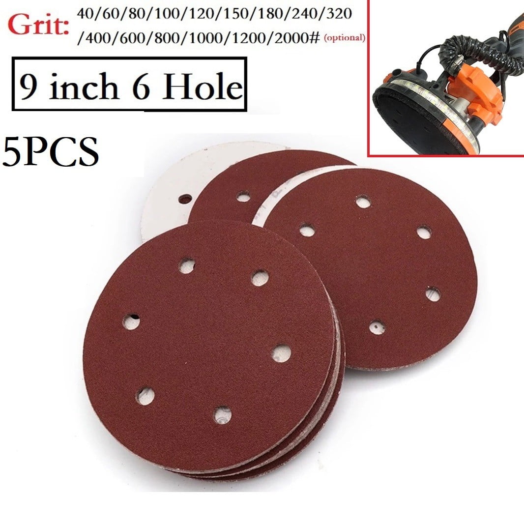 Professional Sandpaper 225Mm 6 Hole Sanding Paper 40-2000Grit Electric ...