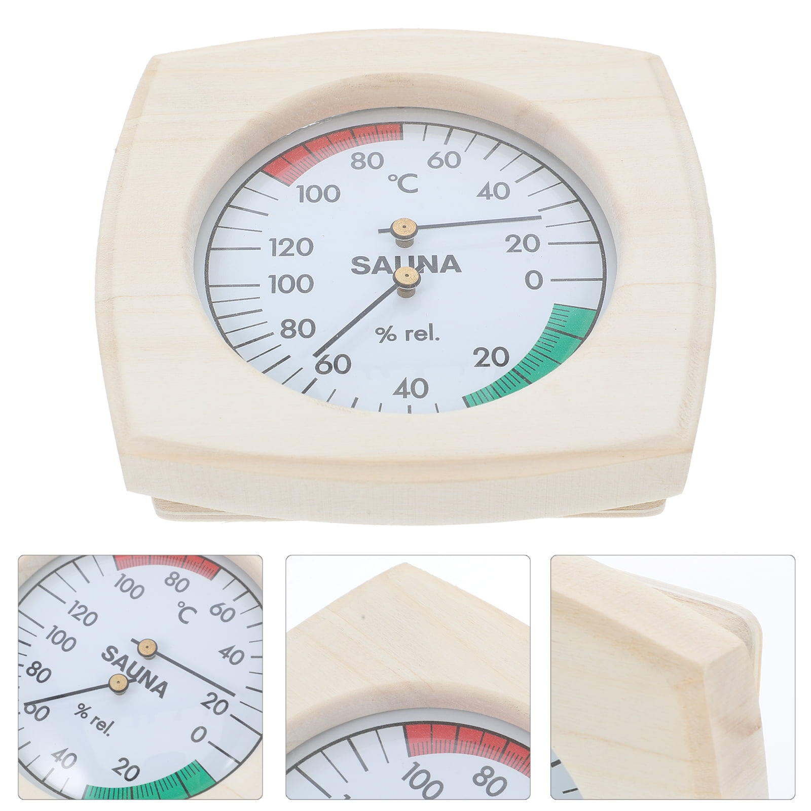 Professional Sauna Thermometer,Wooden Sauna Thermometer And Hygrometer ...