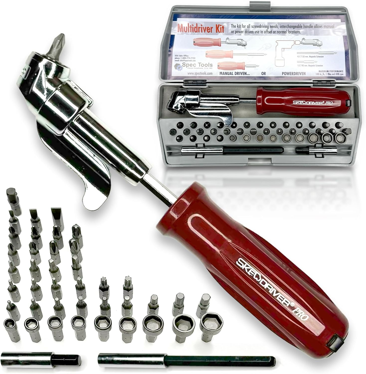 Professional Screwdriver Kit. 300 Tools in 1. Offset Right Angle ...