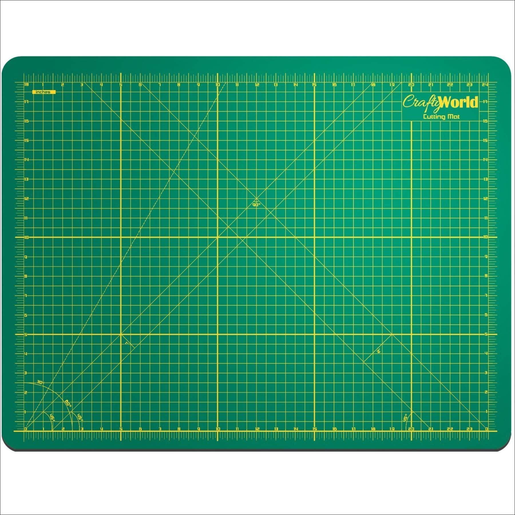 Professional Self Healing Cutting Mat; Green 18x24 Inches Tear ...