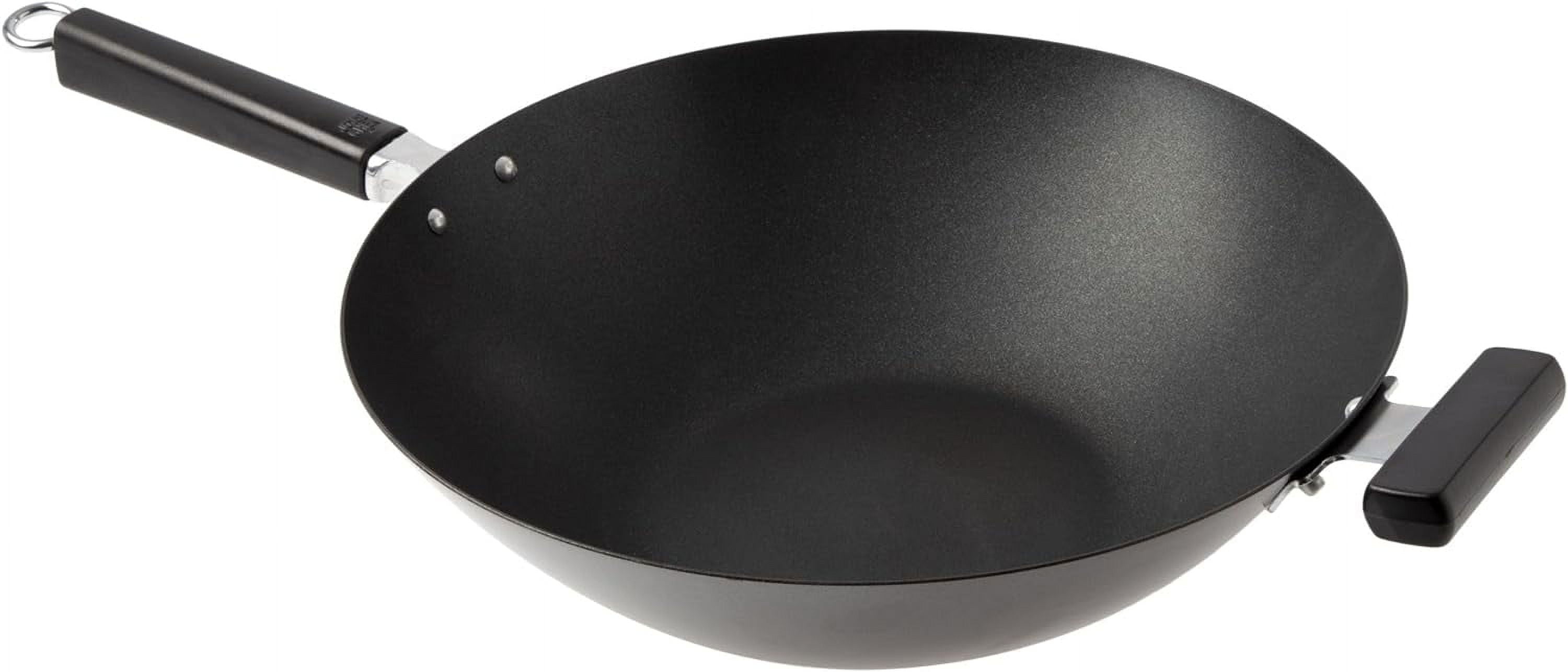 Professional Series 14-Inch Carbon Steel Excalibur Nonstick Wok with ...