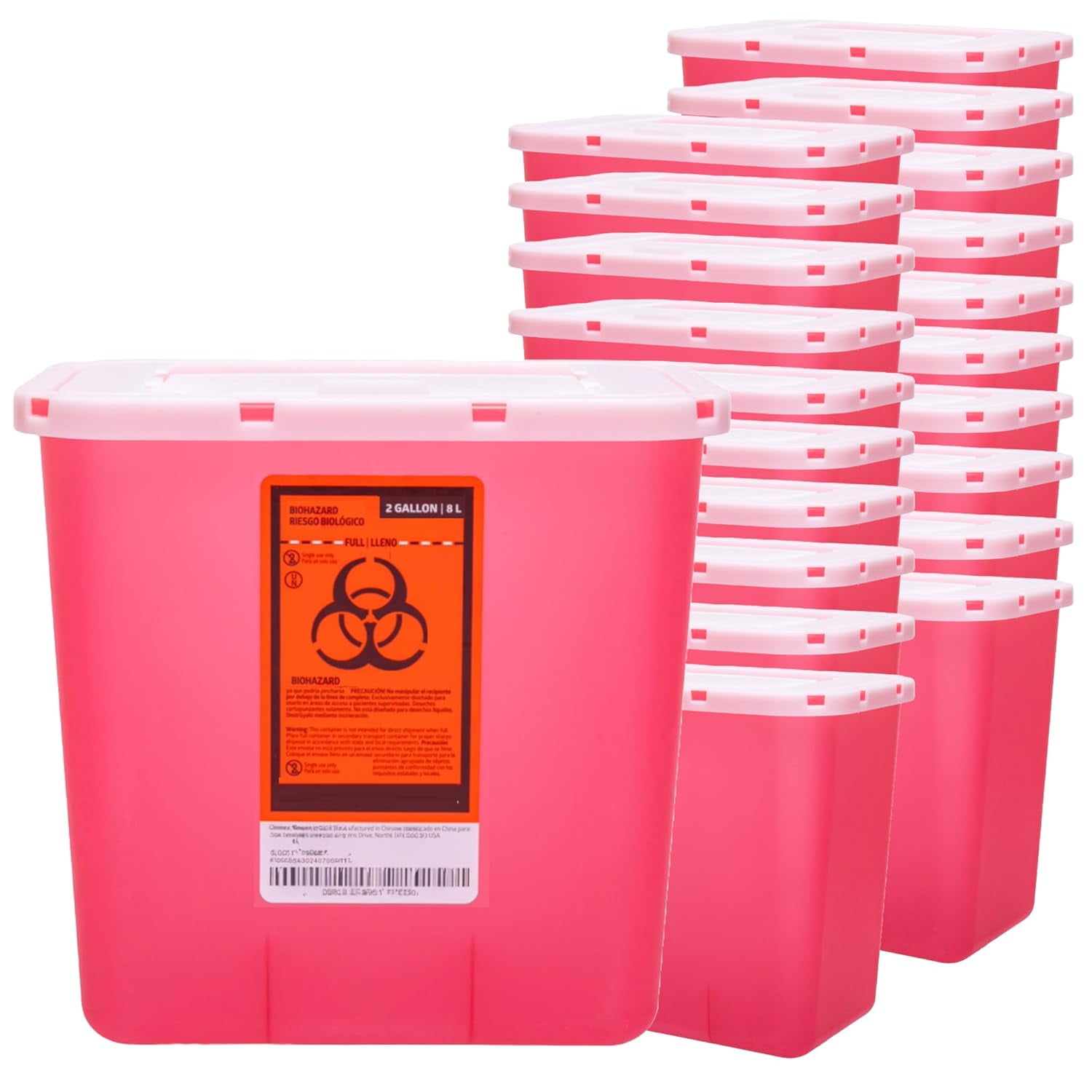 Professional Sharps Container 2 Gallon | Large Puncture Resistant ...