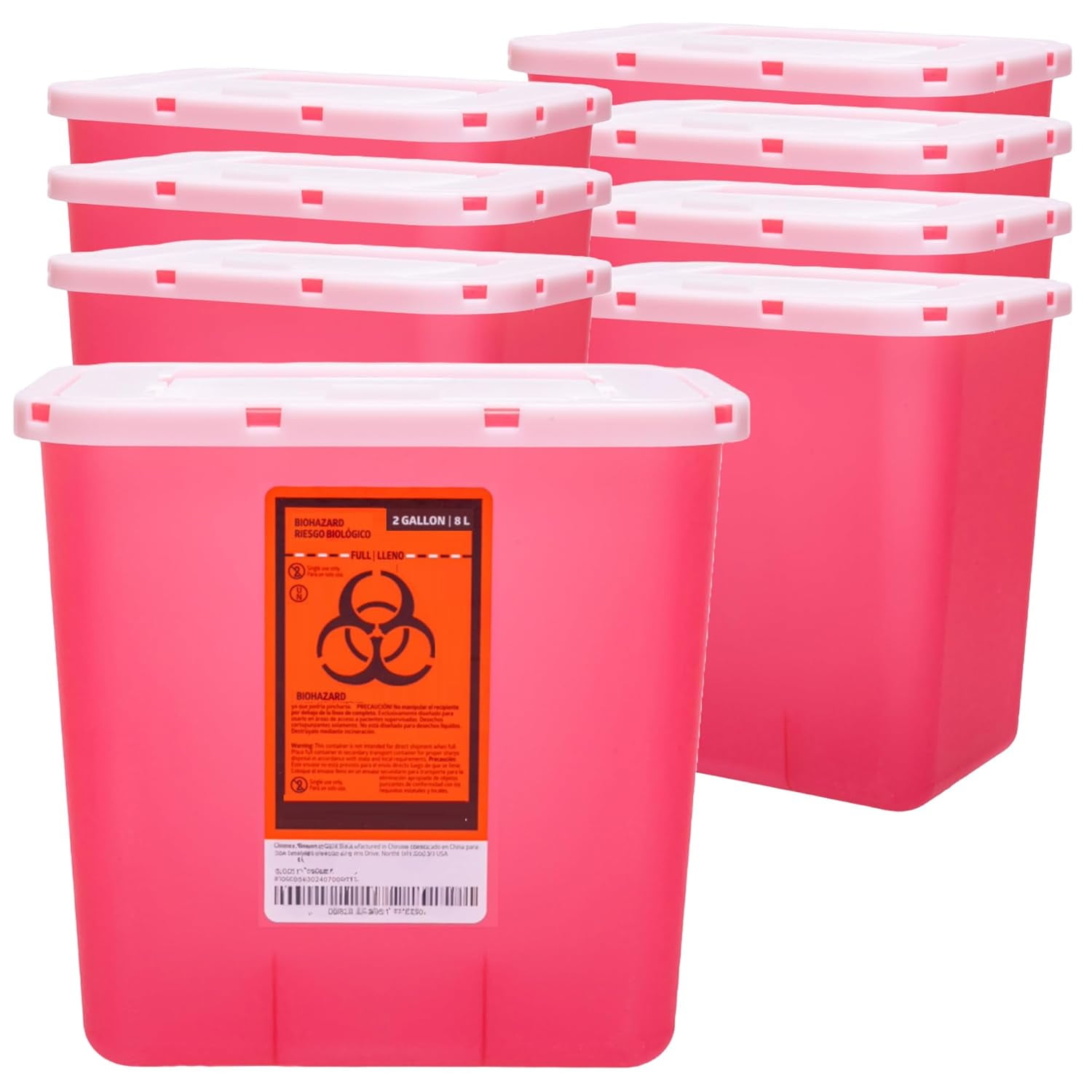 Professional Sharps Container 2 Gallon | Large Puncture Resistant ...