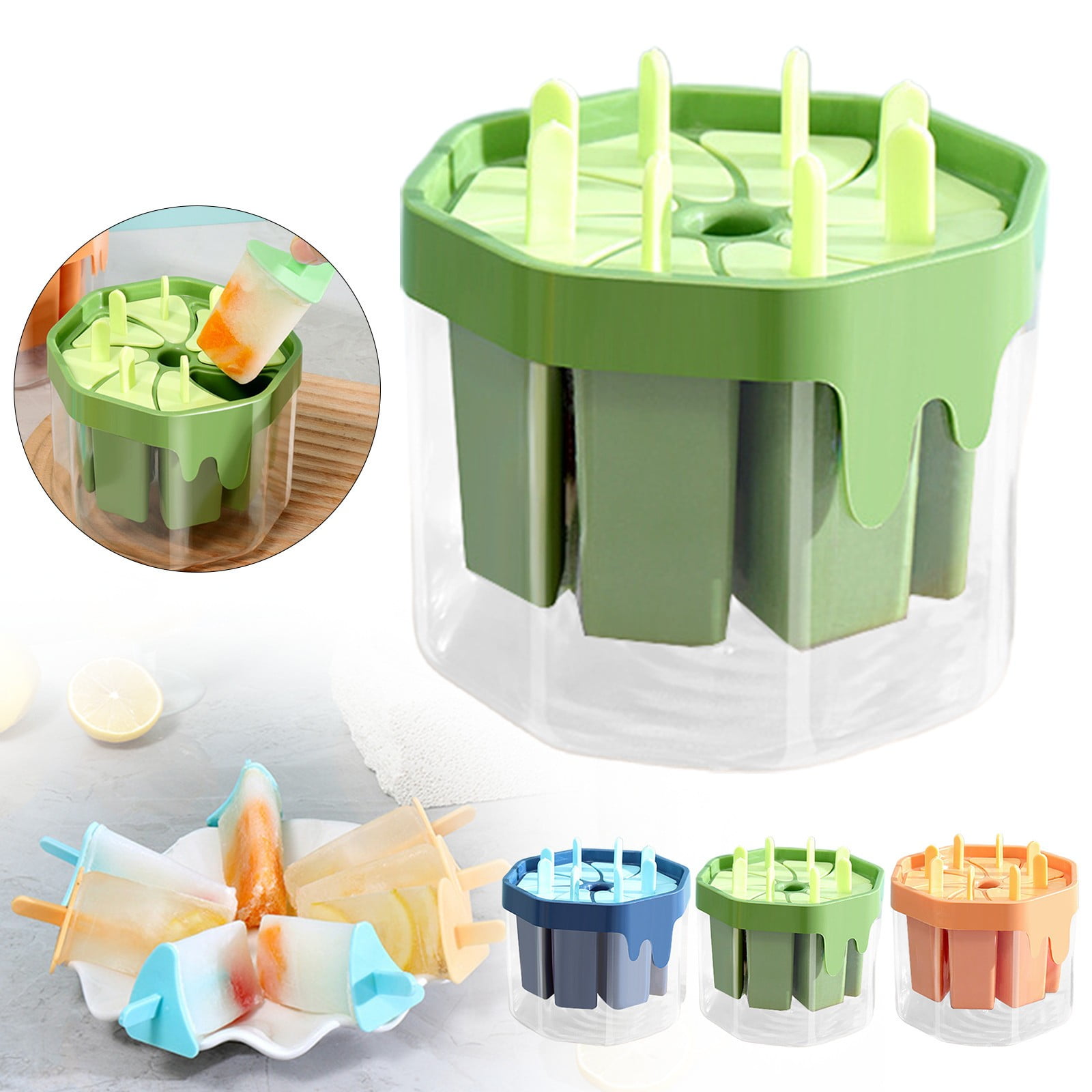 Professional Silicone Popsicle Molds Set, BPA-Free Reusable Ice Cream ...