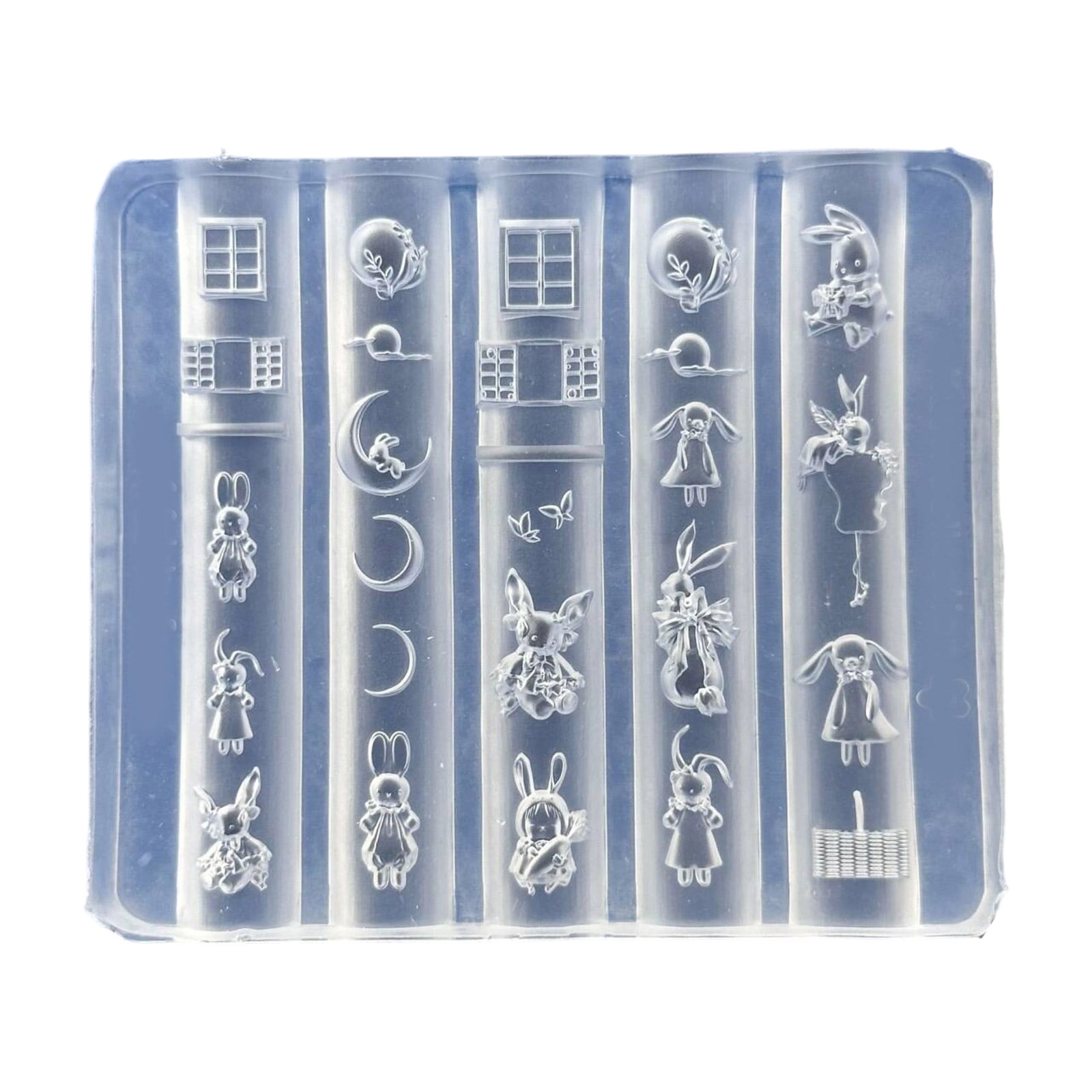 Professional Silicone Rabbits Nails Molds Crafting Tool for Manicure ...