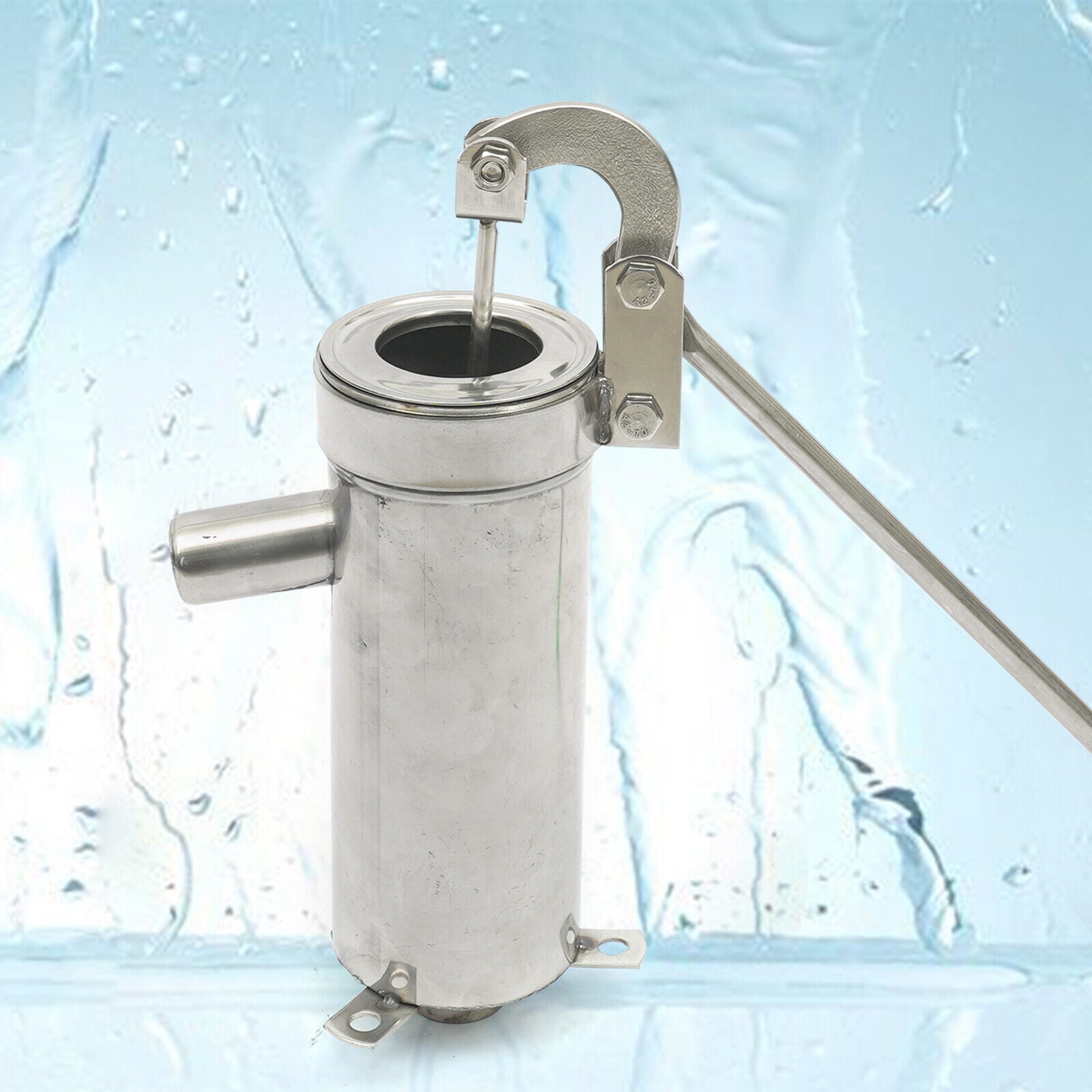Professional Silver Manual Water Pump Well Press Suction Pump Stainless ...