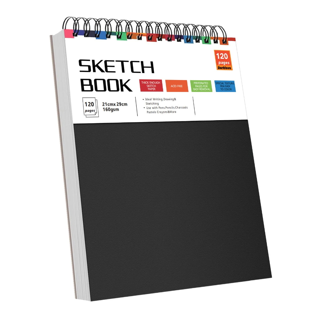 Twin Coil Binding Sketchbook Drawing Pad Tearable Pages For Artist ...