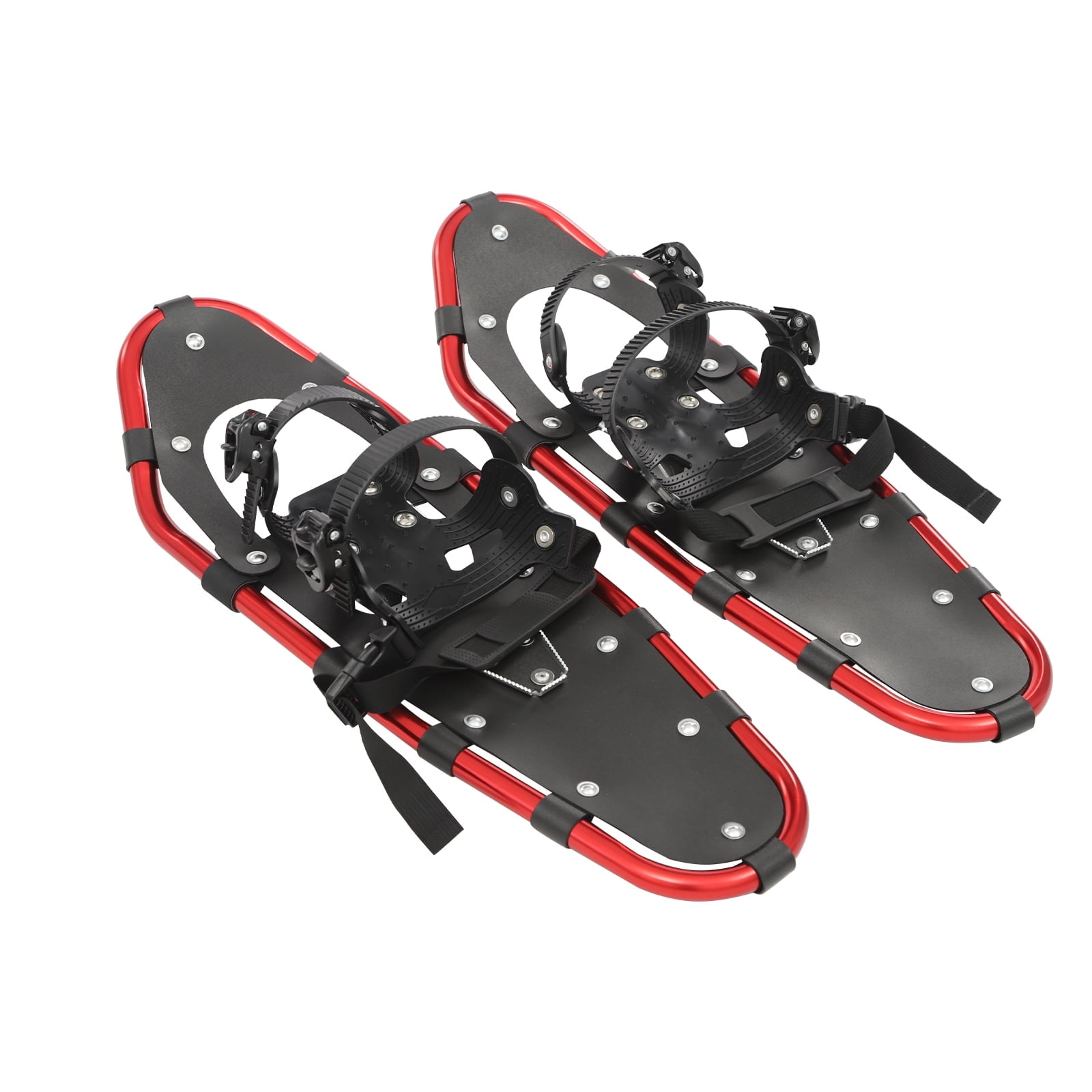 Red & Black Ski Snowshoes Set with Adjustable Poles,-40°C Resistant,110 ...