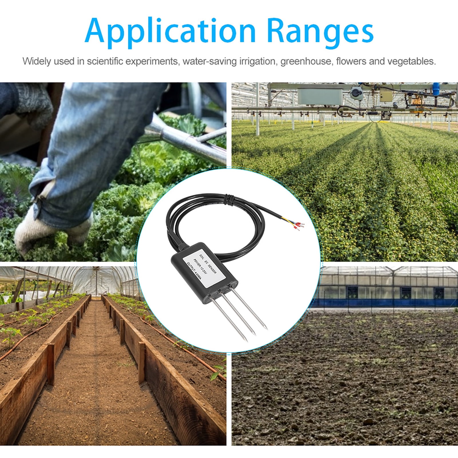 Professional Soil Conductivity Meter, IP68 Waterproof, Accurate ...