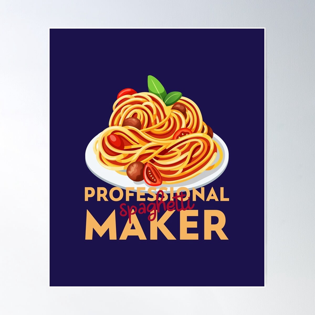 Professional Spaghetti Maker Poster Wall Art, Modern Wall Decor For ...
