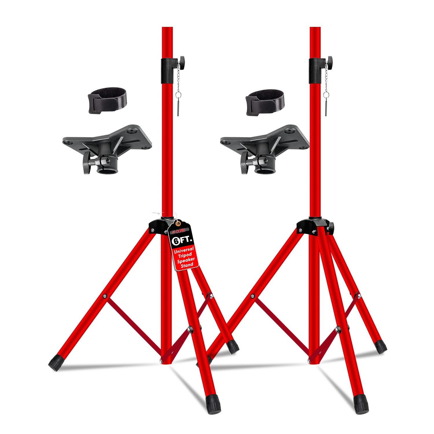 Professional Speaker Stand Pair (2PK) - Adjustable 40"-72" Height ...