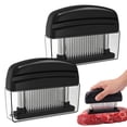 Professional Spring Loaded Meat Tenderizer, 48 Stainless Steel Needle ...