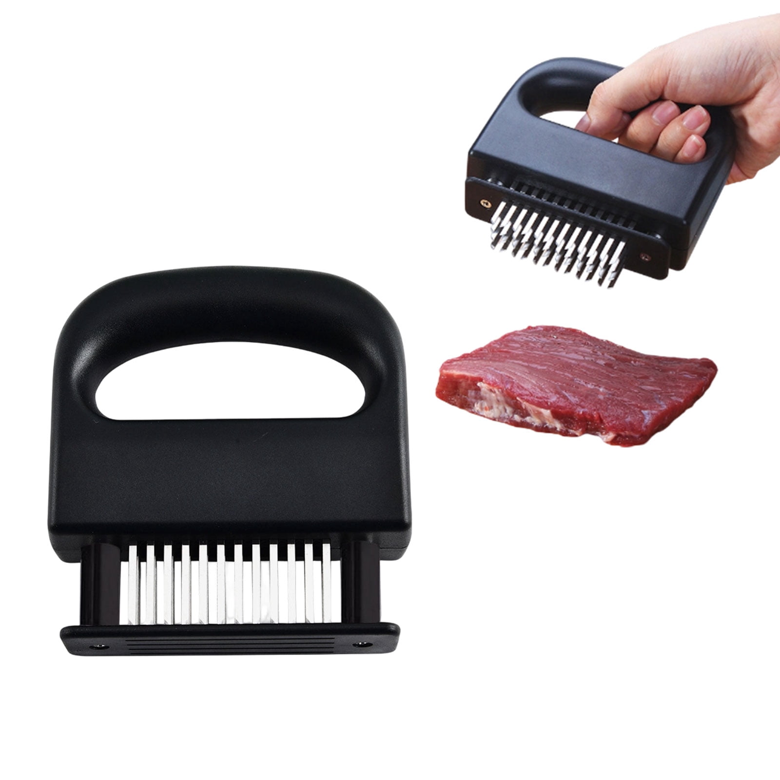 Professional Spring-Loaded Meat Tenderizer, 48 Stainless Steel Needle ...