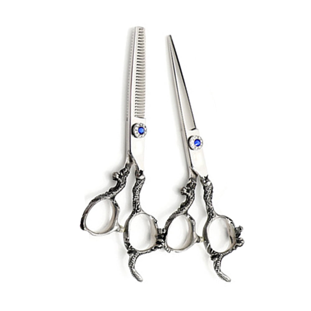 Professional Stainless Steel Barber Cutting Shear and Thinning Scissors ...
