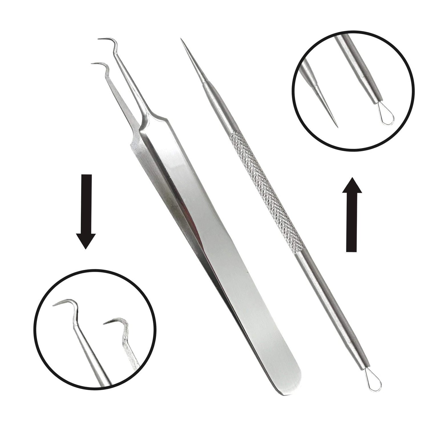 Professional Stainless Steel Blackhead Splinter Remover Tools - Easily ...