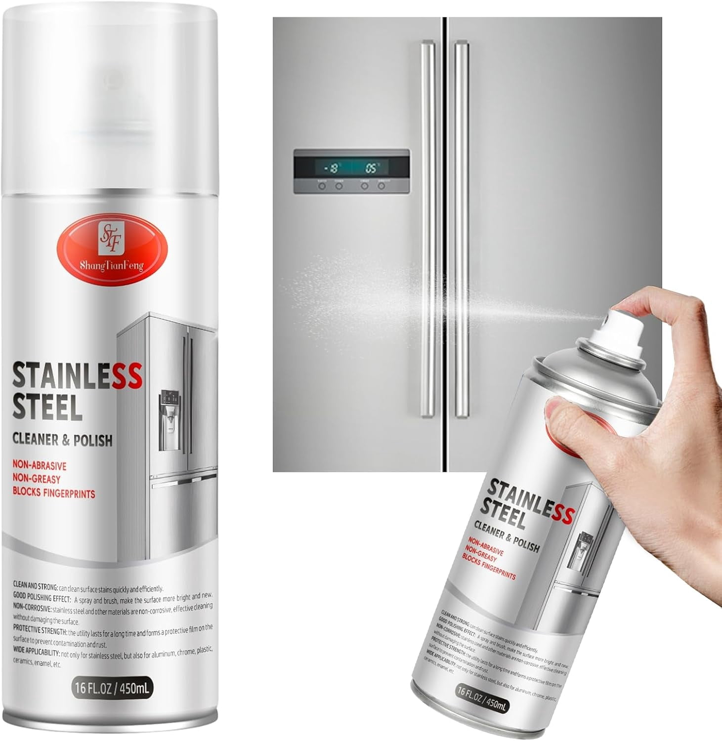 Professional Stainless Steel Cleaner, Polish & Protector, Eliminates ...